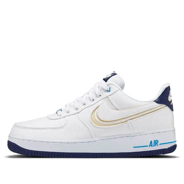 Nike Force 1 Premium Low Top Sneakers - White/blue