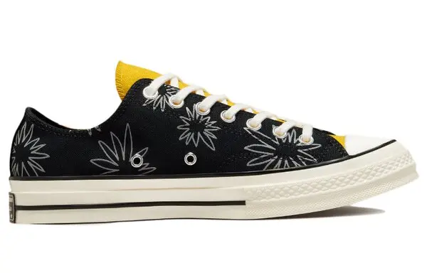 CONVERSE Chuck 70 Low Top "sunny Floral" Sneakers - Black/yellow