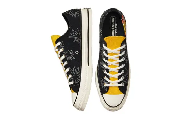 CONVERSE Chuck 70 Low Top "sunny Floral" Sneakers - Black/yellow