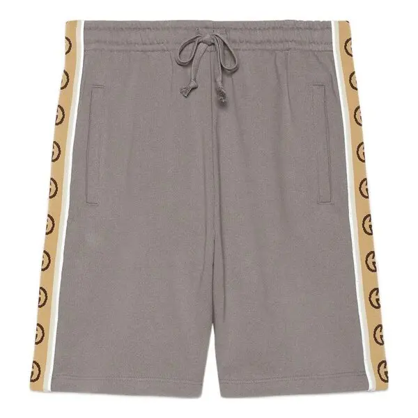 Gucci Cotton Jersey Shorts - Grey/beige