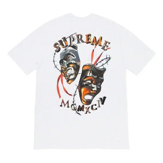 Supreme Ss20 Week 1 Laugh Now Tee Thorns Smiling Face Printing Short Sleeve - White