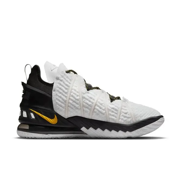 Nike Lebron 18 Ep High Top Basketball Sneakers - White/amarillo/black