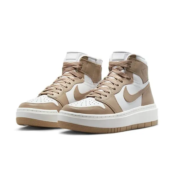 JORDAN Air 1 Elevate High 'vachetta Tan' Sneakers - Cream