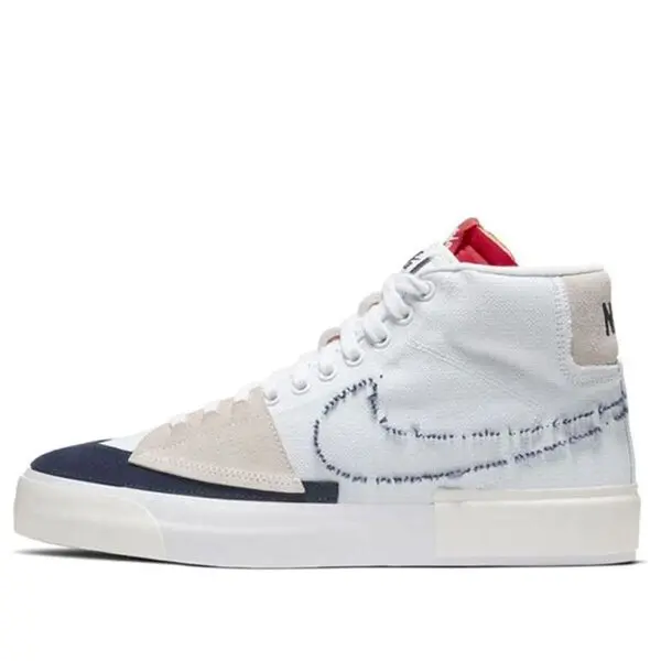Nike Blazer Mid Sb Edge 'hack Pack White' Sneakers - White/navy