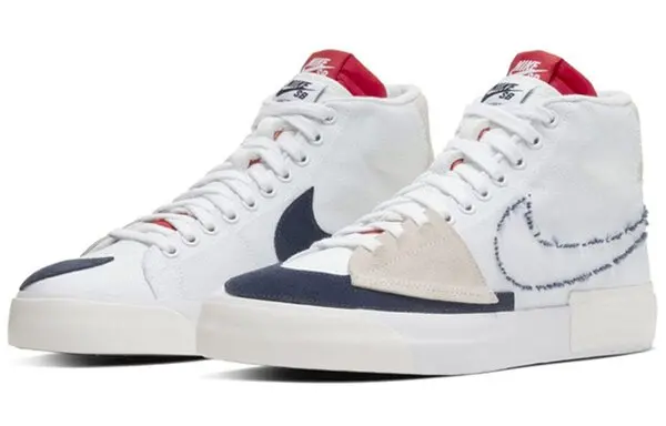 Nike Blazer Mid Sb Edge 'hack Pack White' Sneakers - White/navy