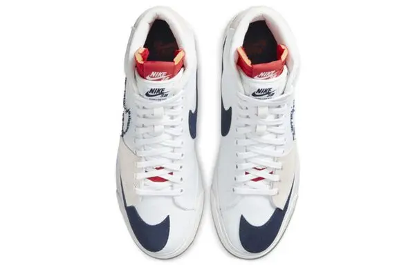 Nike Blazer Mid Sb Edge 'hack Pack White' Sneakers - White/navy