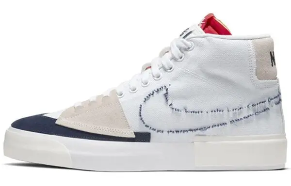 Nike Blazer Mid Sb Edge 'hack Pack White' Sneakers - White/navy