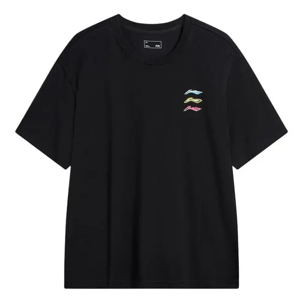 LI-NING Triple Logo T-shirt 'black