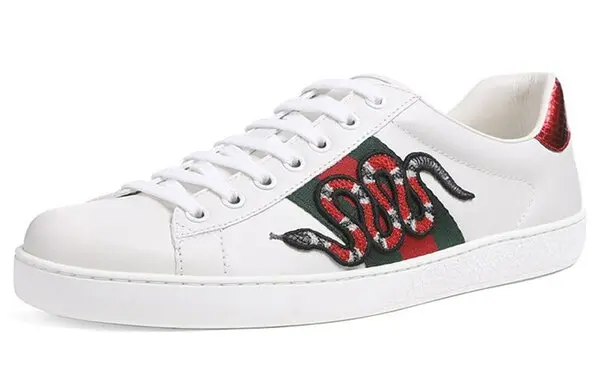 Gucci Ace Embroidered Snake Sneakers