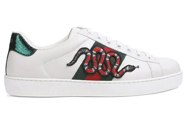 Gucci Ace Embroidered Snake Sneakers