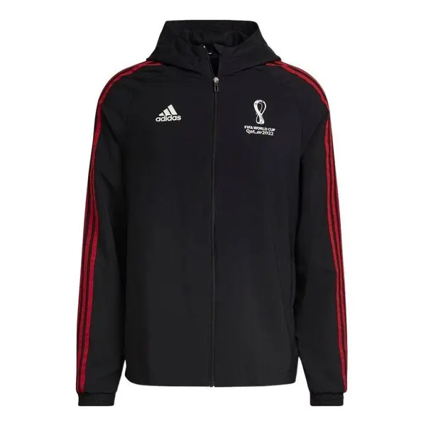 Adidas Fifa World Cup 2022 Official Emblem Woven Jacket - Black