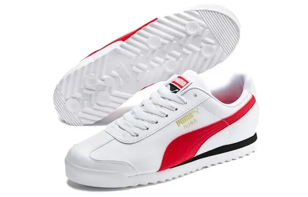 PUMA Roma Lace-up Sneakers - White/red