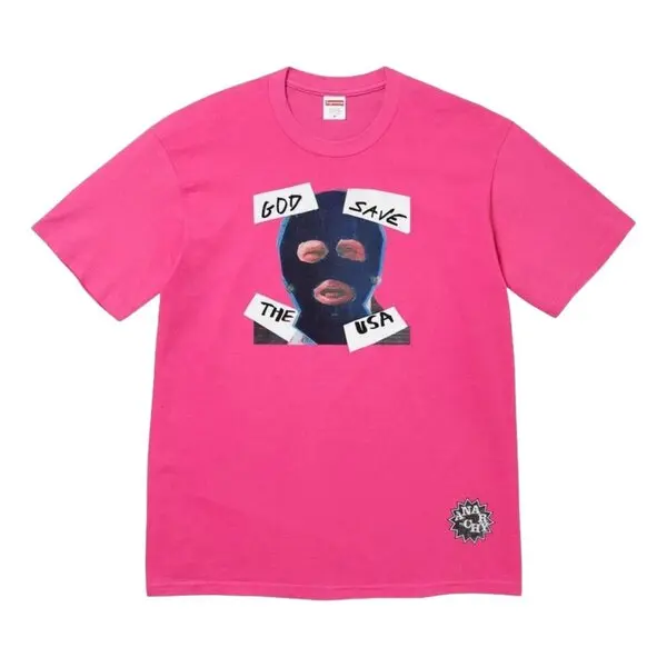 Supreme Ss26 God Save Us T-shirt - Fuchsia
