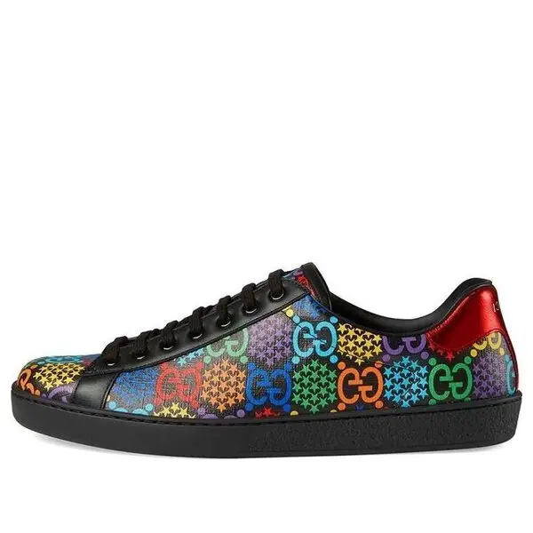 Gucci Ace Gg Supreme Low Psychedelic Sneakers - Black