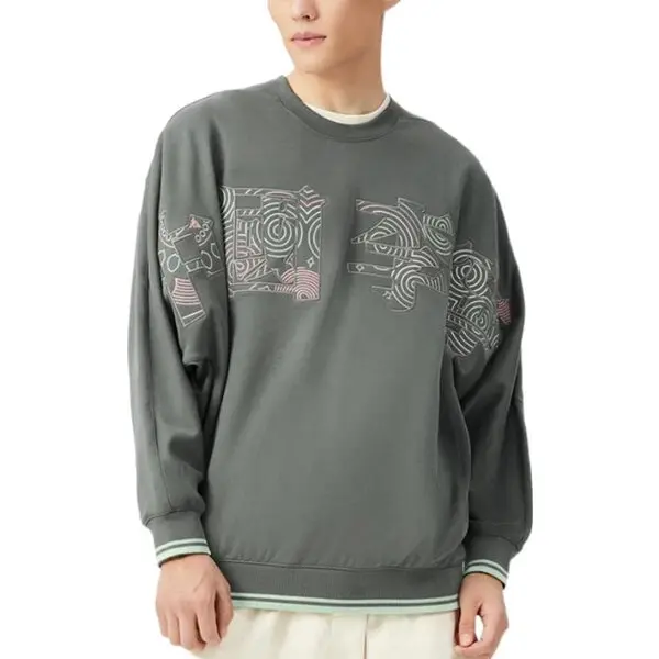 LI-NING Round Neck Pullover With Graphic Detailing