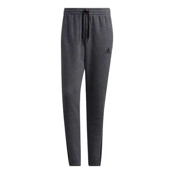Adidas Essentials Fleece Tapered Elastic Cuff 3-stripes Pants - Grey