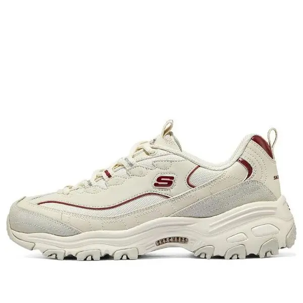 Sketchers Dlites 1.0 Sneakers - Beige/burgundy