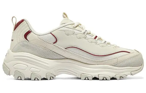 Sketchers Dlites 1.0 Sneakers - Beige/burgundy