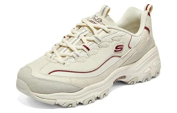 Sketchers Dlites 1.0 Sneakers - Beige/burgundy