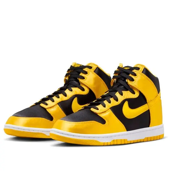 Nike Dunk High Satin Sneakers - Yellow/black