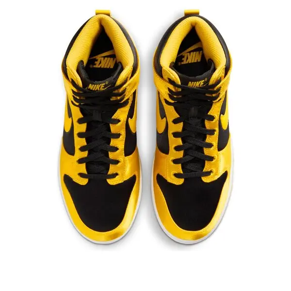 Nike Dunk High Satin Sneakers - Yellow/black