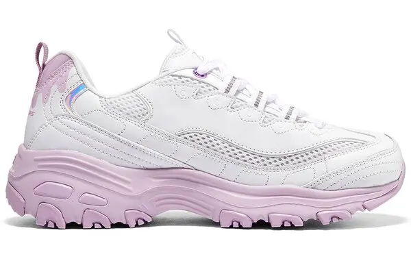 Sketchers Dlites Sneakers - White/pink