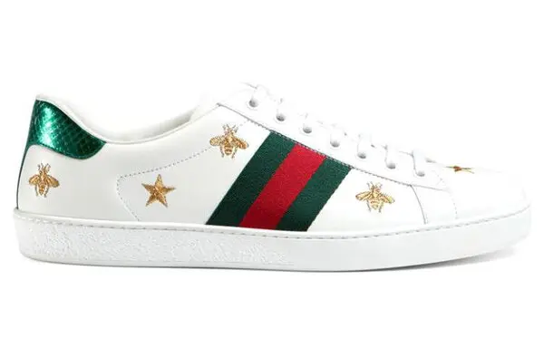 Gucci Ace Embroidered Bees And Stars Sneakers