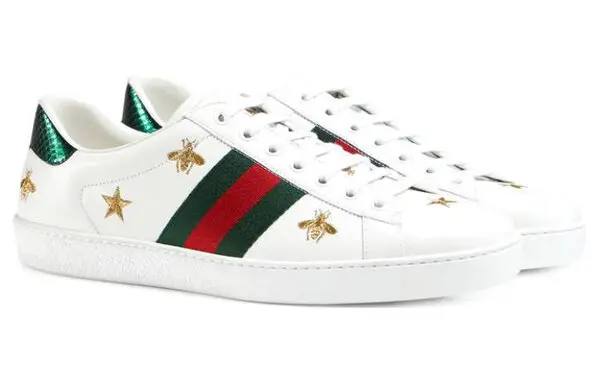 Gucci Ace Embroidered Bees And Stars Sneakers