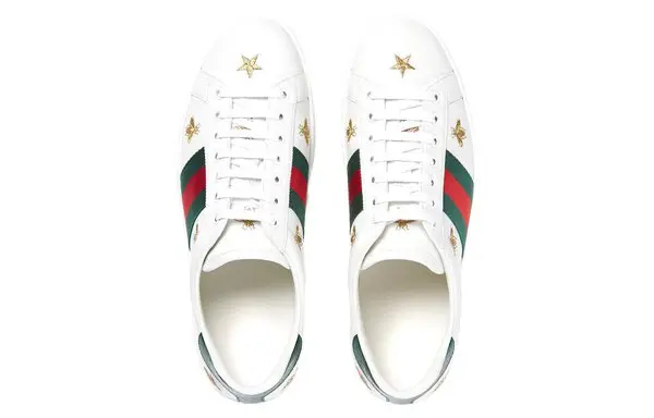 Gucci Ace Embroidered Bees And Stars Sneakers