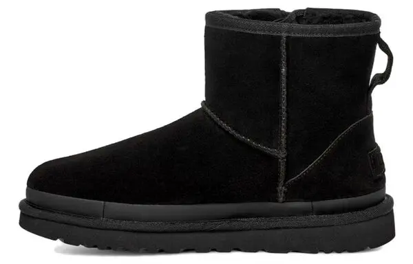 UGG Classic Mini Zipper Tape Logo Boot - Black