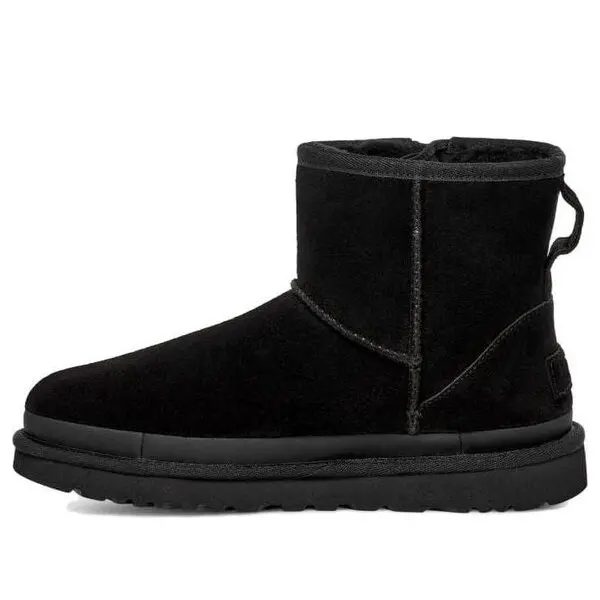 UGG Classic Mini Zipper Tape Logo Boot - Black