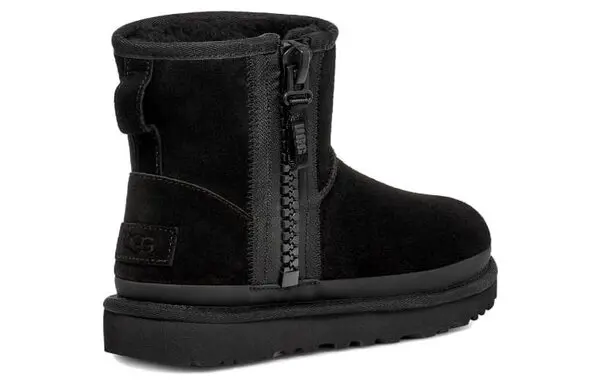 UGG Classic Mini Zipper Tape Logo Boot - Black