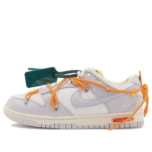 Nike Off-white X Dunk Low 'lot 44 Of 50 - Gray/white