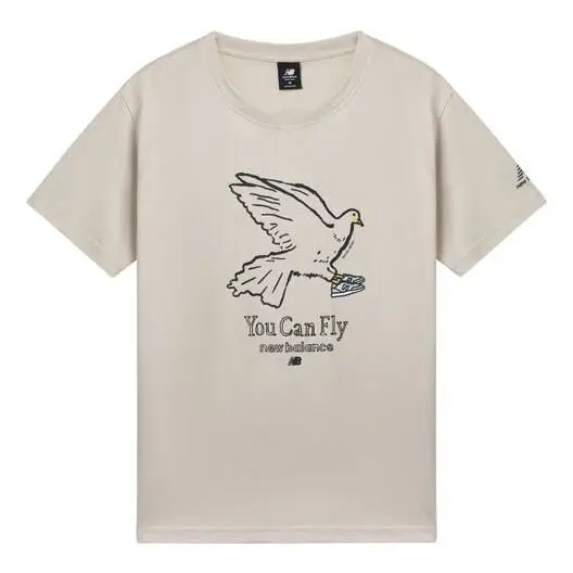 NEW BALANCE Graphic T-shirt - Beige