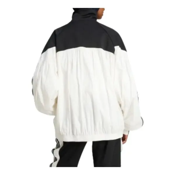 Adidas Oversized Track Jacket With V-shaped Cutlines And Balloon Sleeves