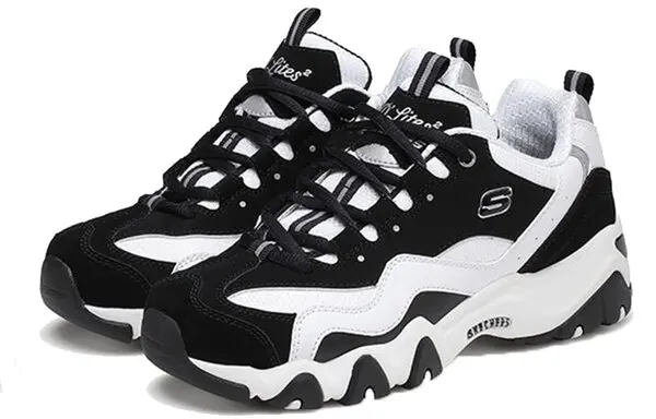 Sketchers D'lites Gs Athletic Sneakers - White/black