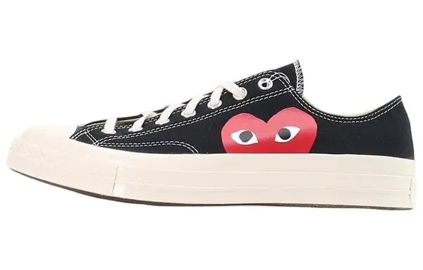 CONVERSE X Comme Des Garcons Play Chuck 70 Low Top Sneakers - Black/red