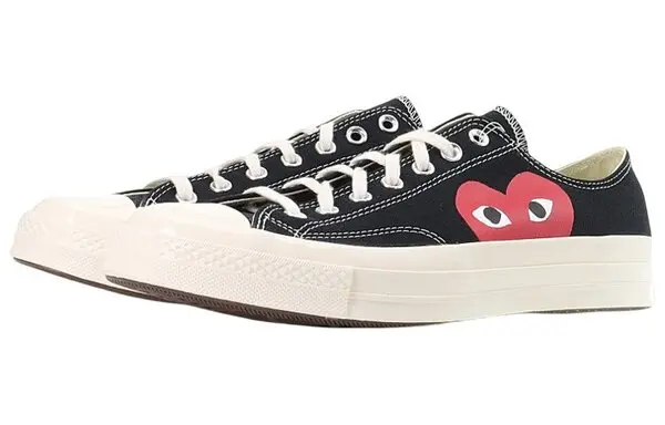 CONVERSE X Comme Des Garcons Play Chuck 70 Low Top Sneakers - Black/red