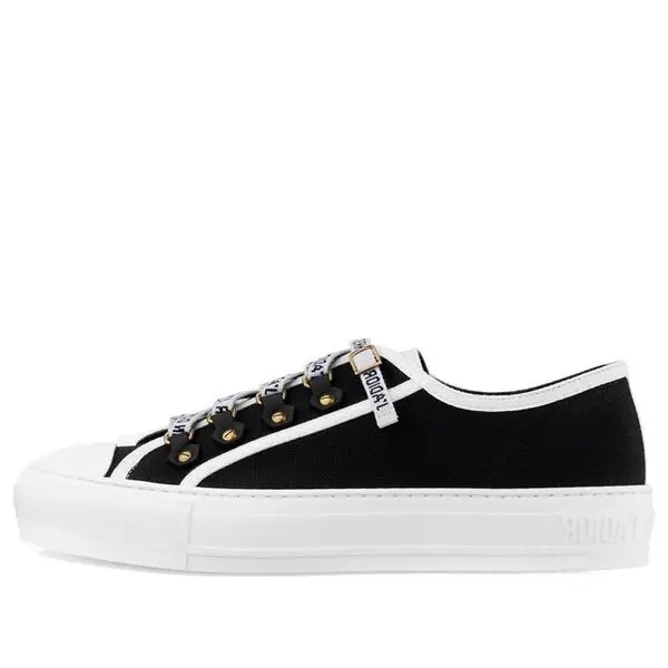 Dior Walk'n' Low Top Canvas Sneakers - Black