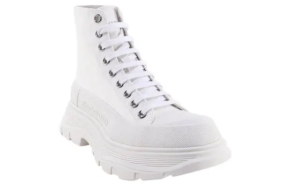 Alexander McQueen Tread Slick Combat Boots - White