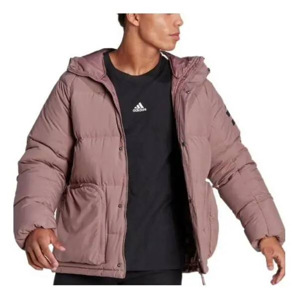 Adidas Utilitas Down Hooded Jacket - Pink