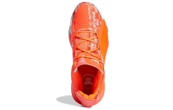 Adidas Dame 6 Athletic Sneakers - Orange/white