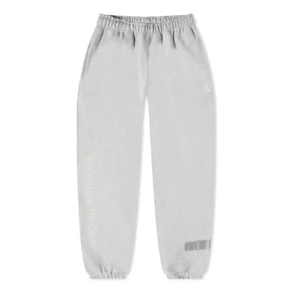 Nike Ss22 Alphabet Embroidered Bundle Feet Sports Pants/trousers/joggers Gray - Multi-color