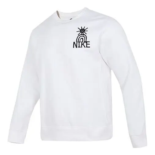 Nike Graphic Crewneck Sweatshirt - White/black