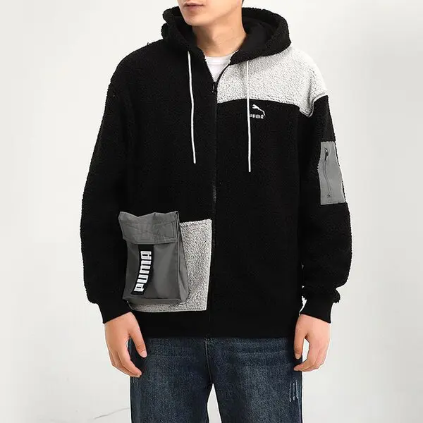 PUMA Retro Block Sherpa Full-zip Jacket