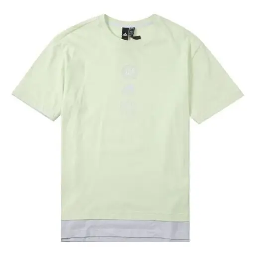 Adidas St Gfxrlx Tee Athleisure Casual Sports Round Neck Short Sleeve Orange Green - Multi-color