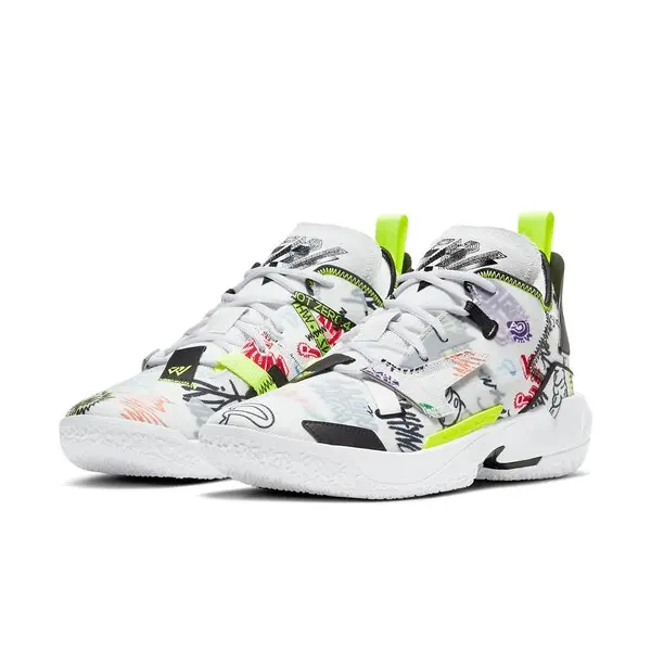 JORDAN Air Why Not Zer0.4 "graffiti" Athletic Sneakers - White