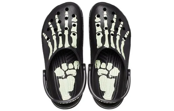 CROCS Pleasures X Classic Clog "skeleton Glow In The Dark
