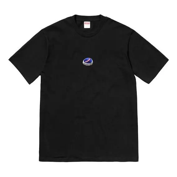 Supreme Fw18 Bottle Cap Tee Logo Tee - Black