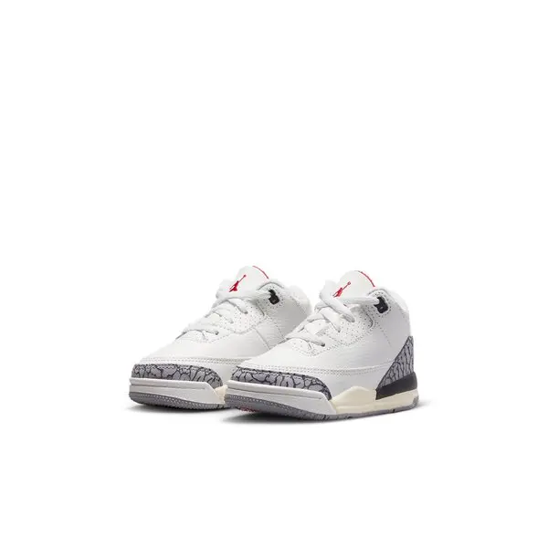 JORDAN 3 Retro "white Cement Reimagined" Sneakers - Summit White/fire Red/black